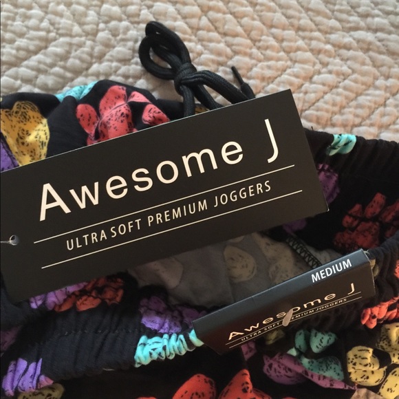 Awesome J | Pants & Jumpsuits | Awesome J Paw Print Jogger Pants | Poshmark